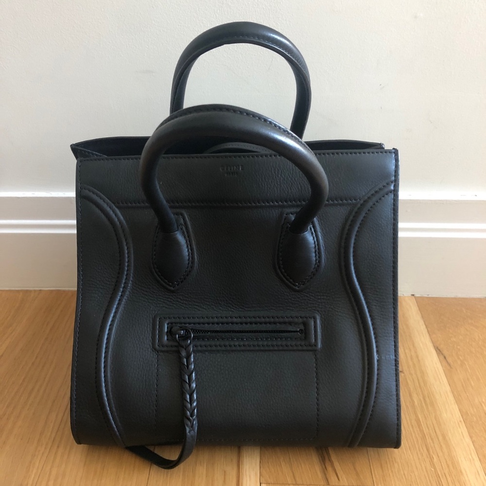 Celine Phantom Luggage Bag Black On Black - Gem